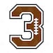 Football Number Three Svg, Third Birthday Svg, Football Three Png ...