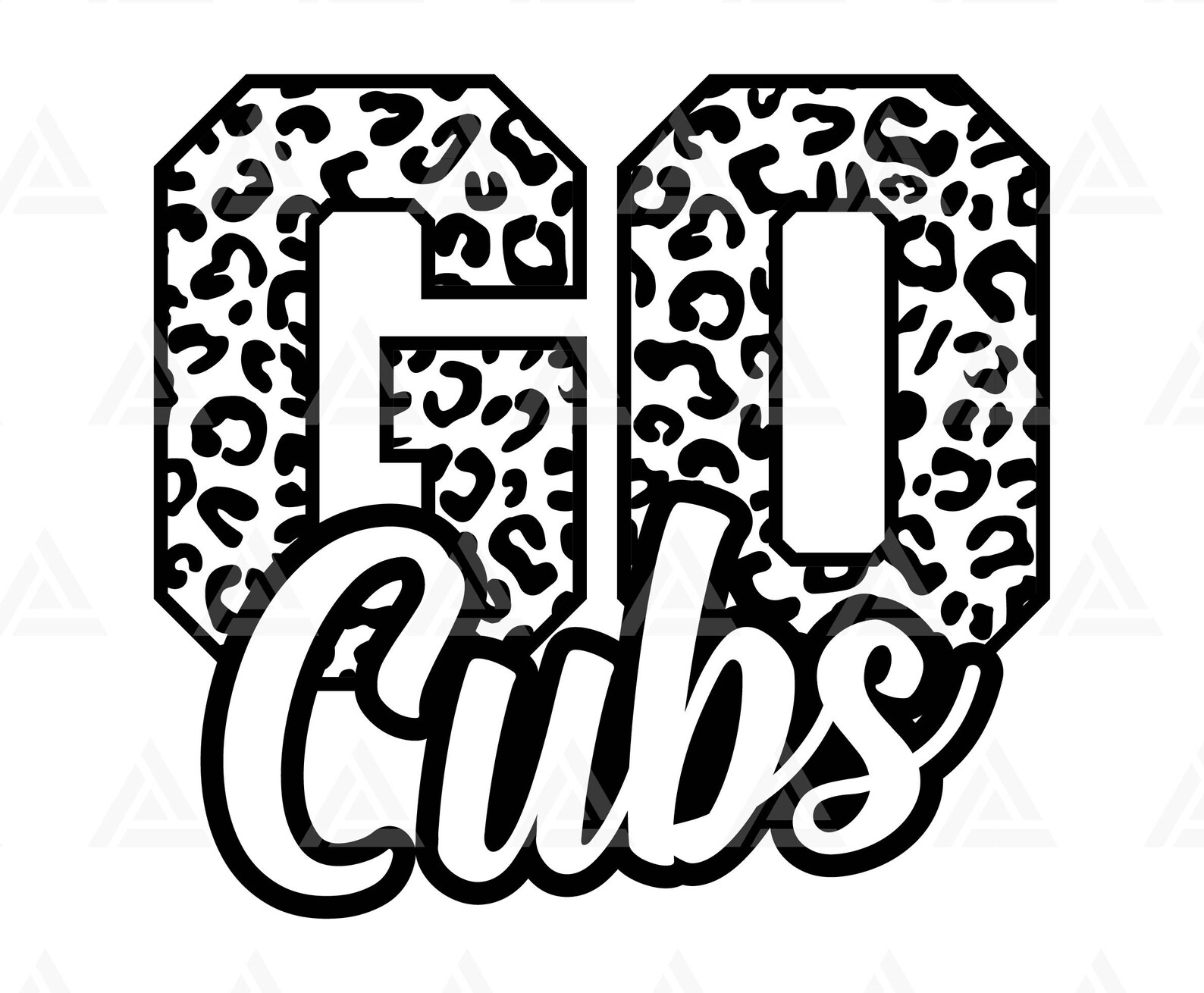 Go Cubs Leopard Svg, Go Cubs Football Svg, Run Cubs Svg, Cheer Mom T ...