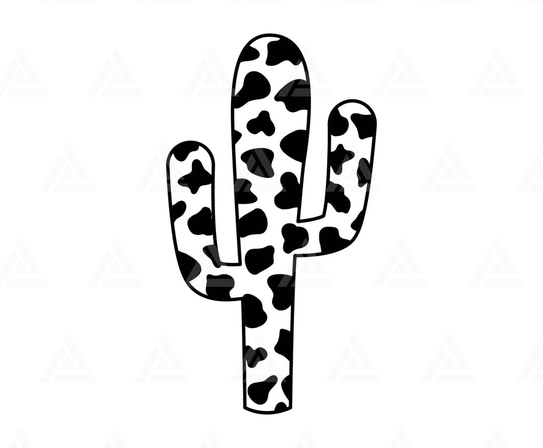 Cactus Cow Print Svg, Succulent Svg, Farmhouse Svg, Texas, Austin ...
