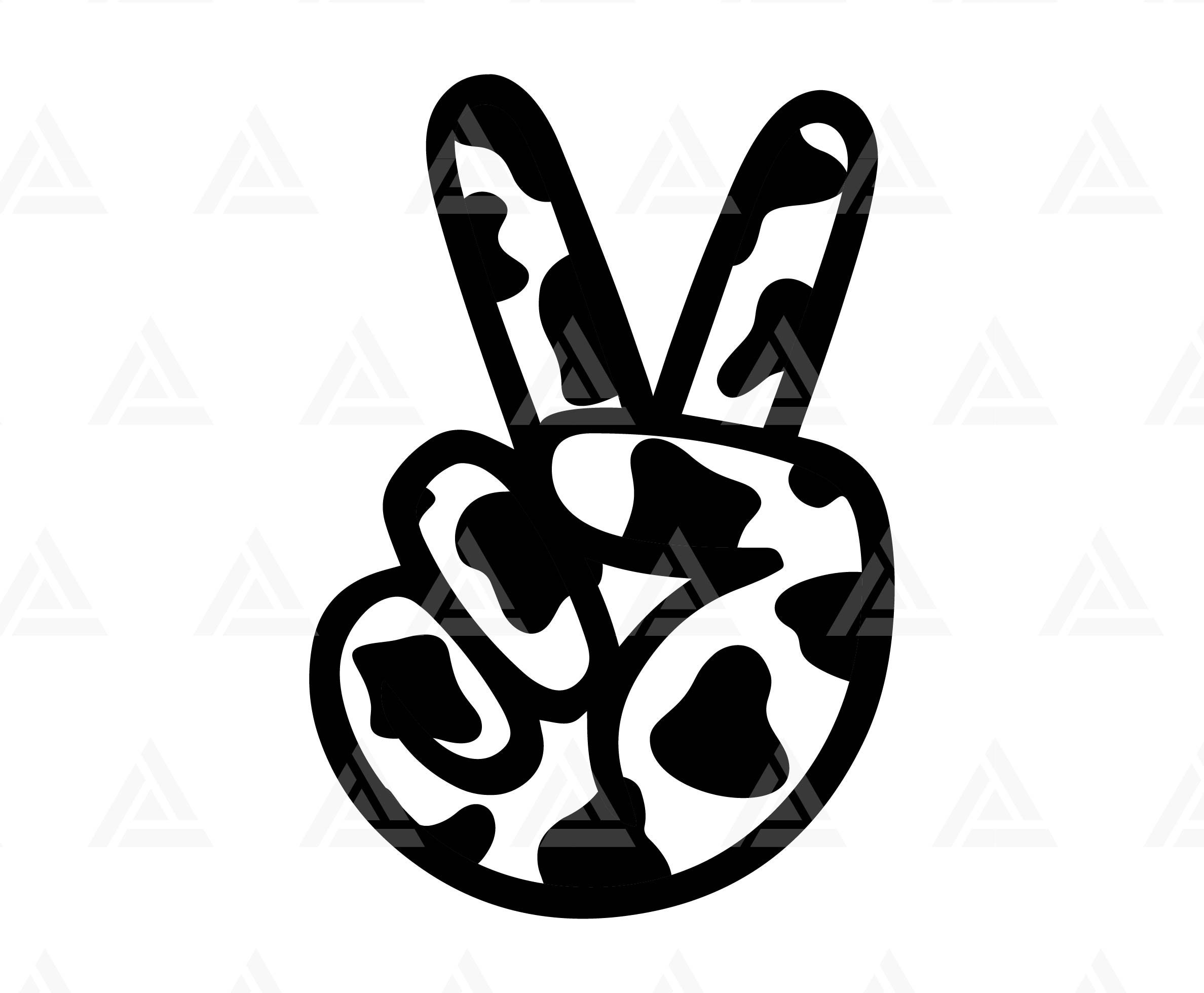 Cow Peace Hand Svg Peace Sign Svg Peace Fingers Svg Cow - Etsy Australia
