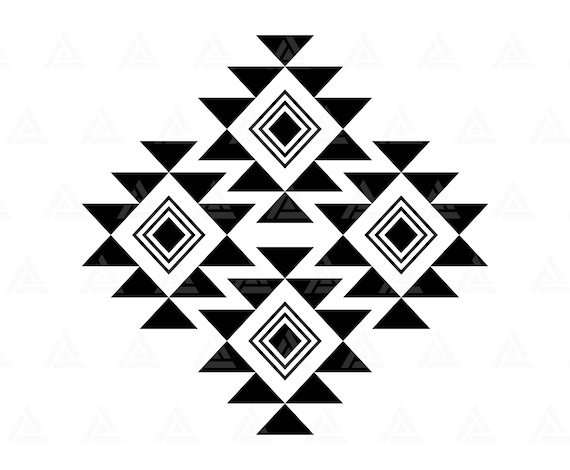 Simple Black And White Aztec Print