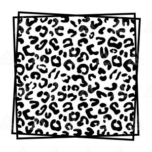 Leopard Double Square Frame Svg, Leopard Border, Leopard Wreath. Cut ...