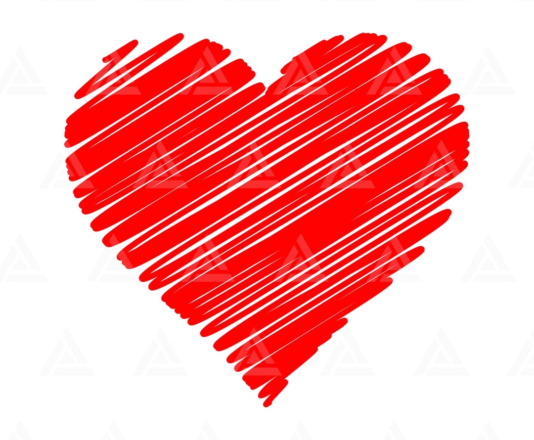 Scribble Heart Svg, Heart Png, Doodle Heart Svg, Heart Drawing, Heart ...