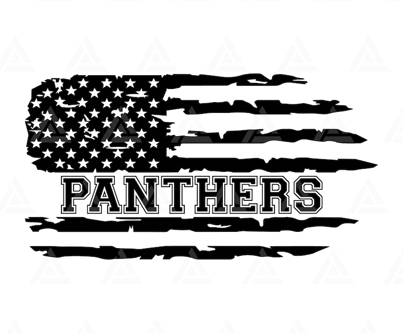 Panthers Svg American Flag Svg Go Team Panthers Svg - Etsy