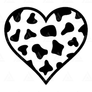 Cow Heart Svg, Cow Print Pattern, Cow Skin Spots Pattern, Animal Print ...