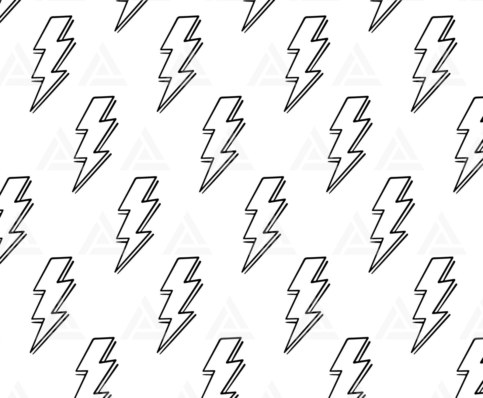 Lightning Bolt Pattern Svg Doodle Thunder Bolt Svg Flash - Etsy