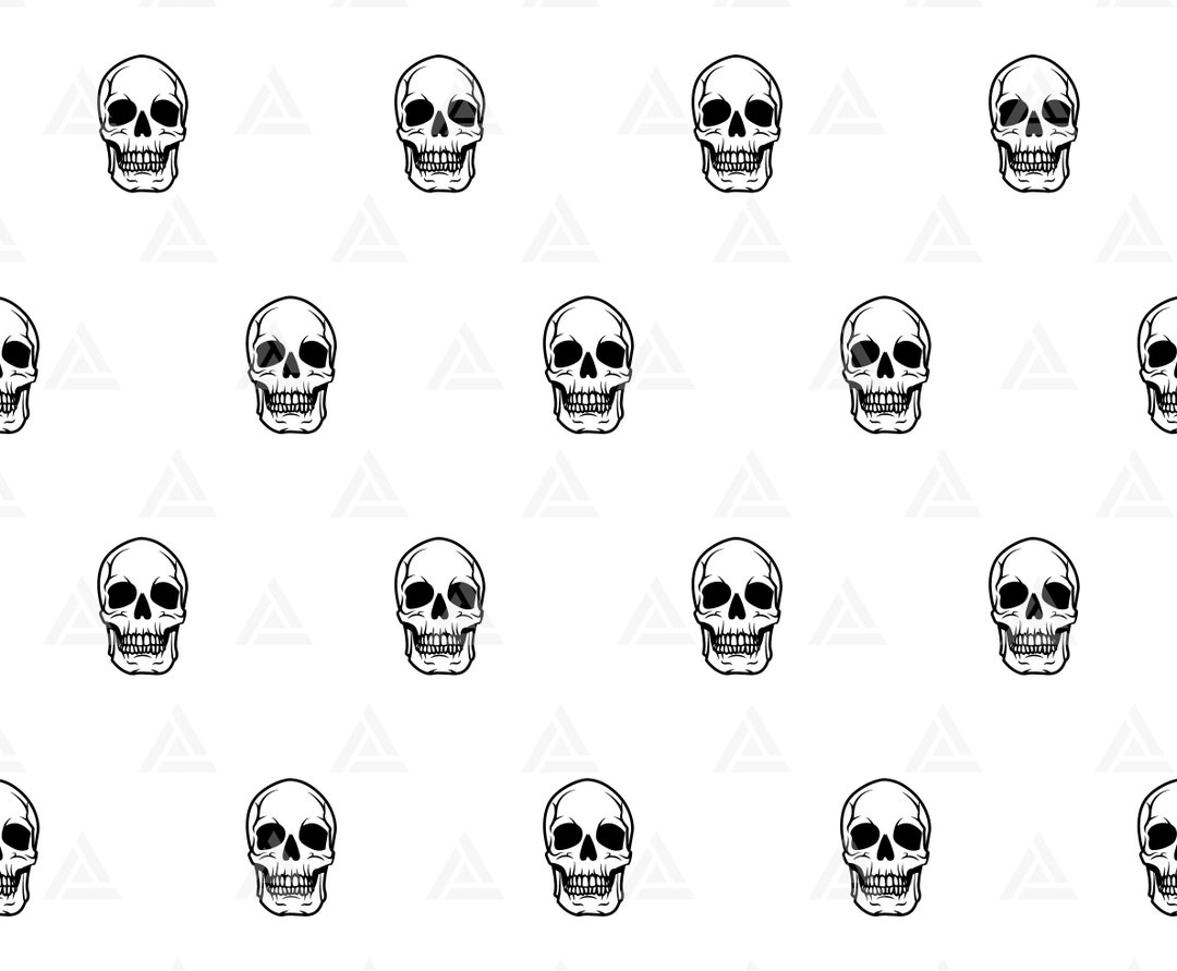 Skull Pattern Svg, Halloween Decor Svg, Human Skeleton Svg, Tumbler ...