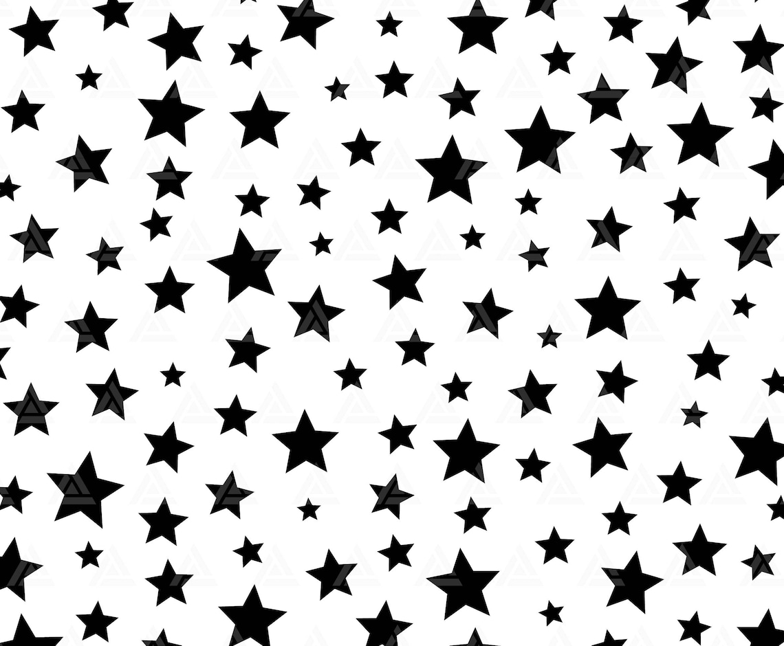 Seamless Star Pattern Svg, Starry Night Svg, Star Shower Svg. Cut File ...