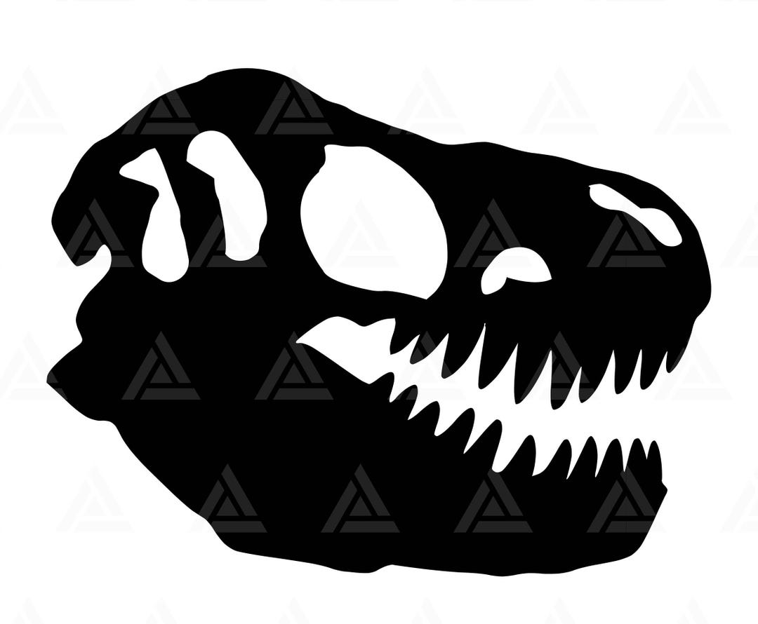 Dinosaur Skull Svg, T-rex Skull Png, T Rex Skeleton Svg. Cut File ...