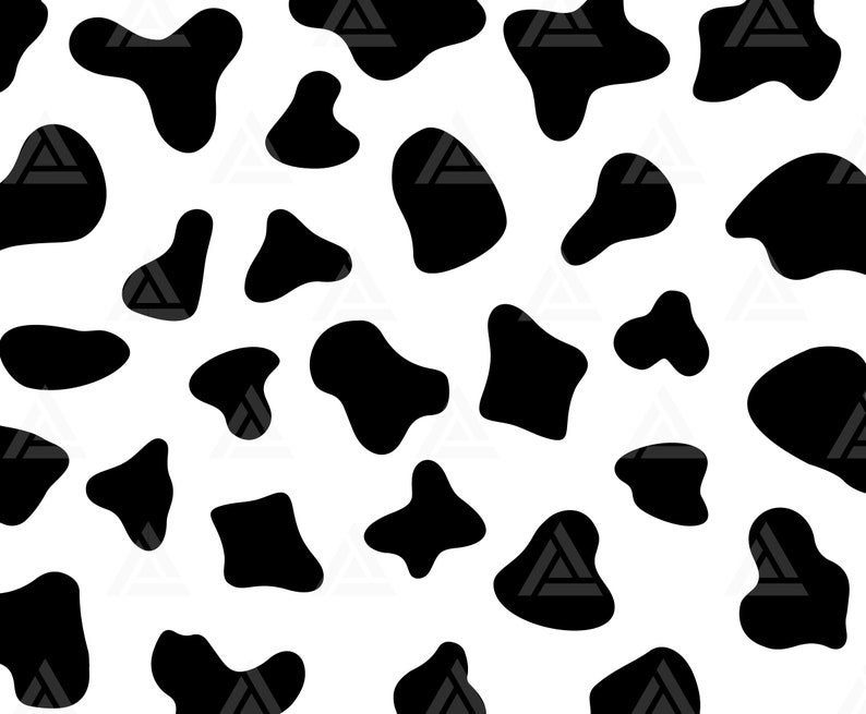 Cow Print Svg Seamless Cow Spots Pattern Animal Print | Etsy
