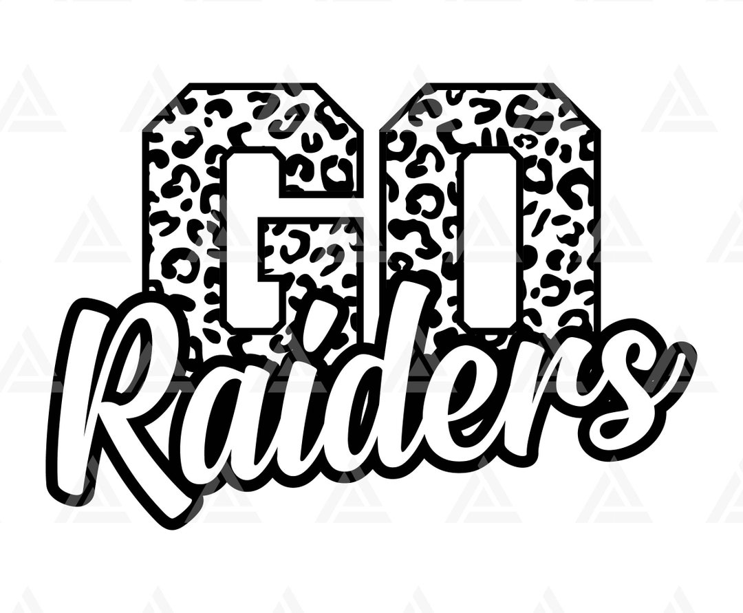 Go Raiders Leopard Svg, Go Raiders Football Svg, Run Raiders Svg, Cheer ...