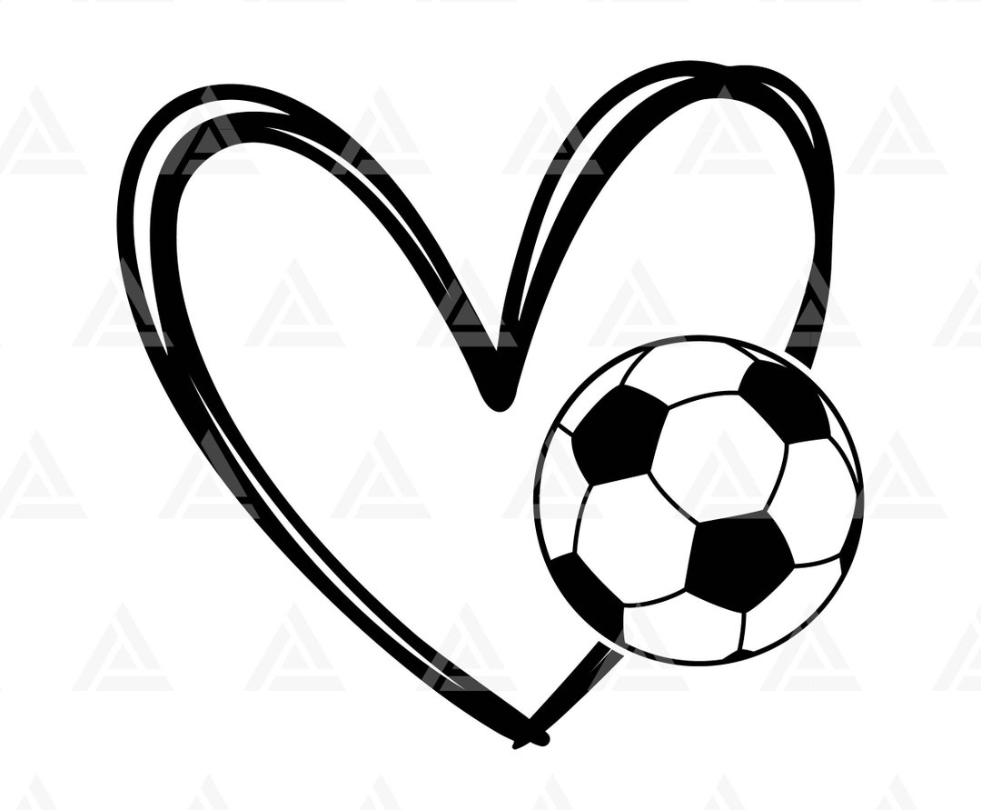 Soccer Heart Svg, Football T-shirt, Cheer Mom Svg, Game Day Svg, Hand ...