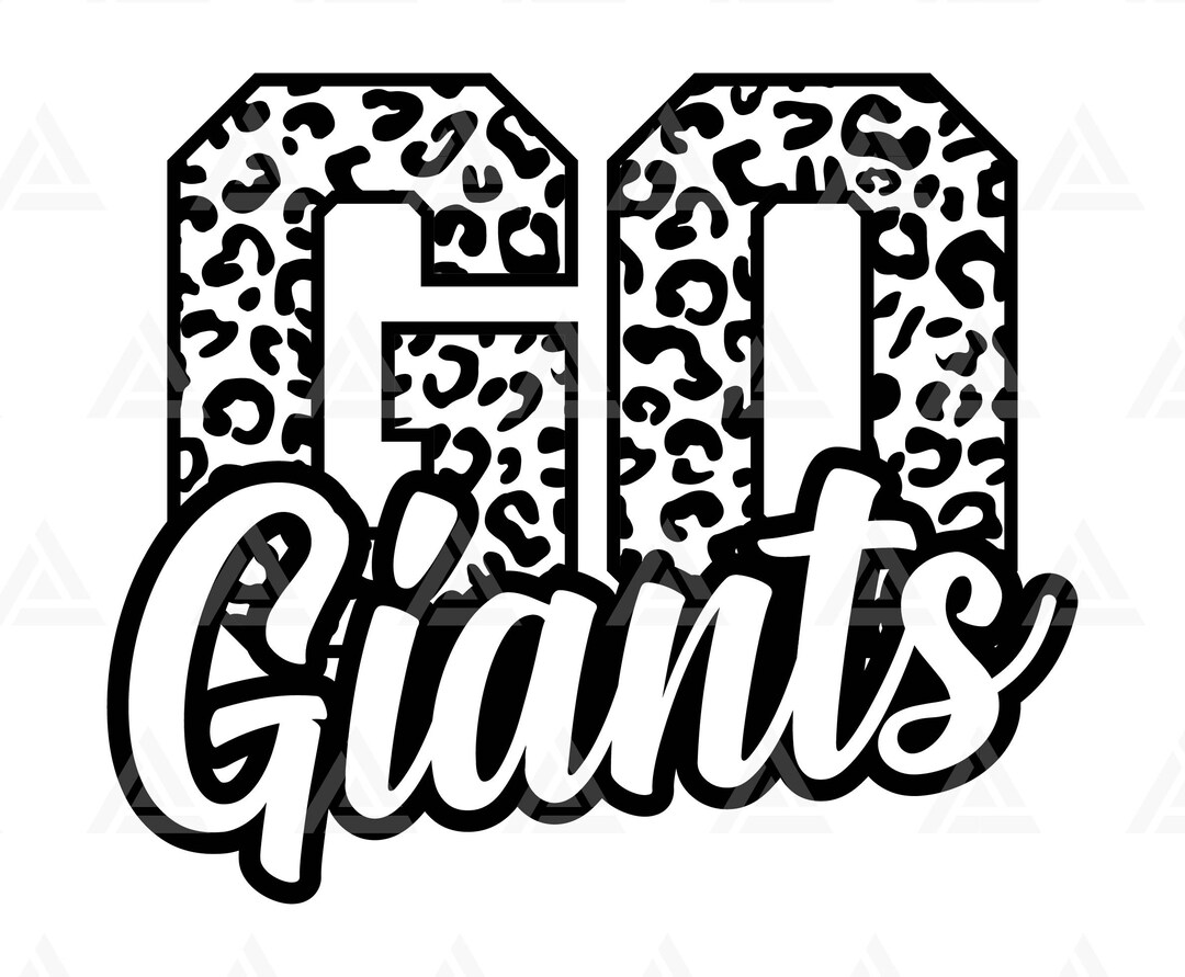 Go Giants Leopard Svg, Go Giants Football Svg, Run Giants Svg, Cheer ...