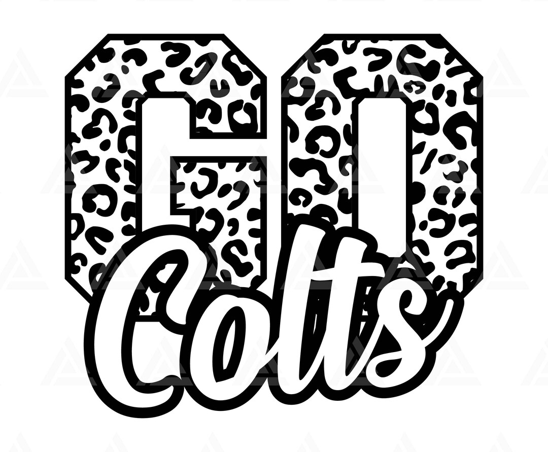 Go Colts Leopard Svg, Go Colts Football Svg, Run Colts Svg, Cheer Mom T ...
