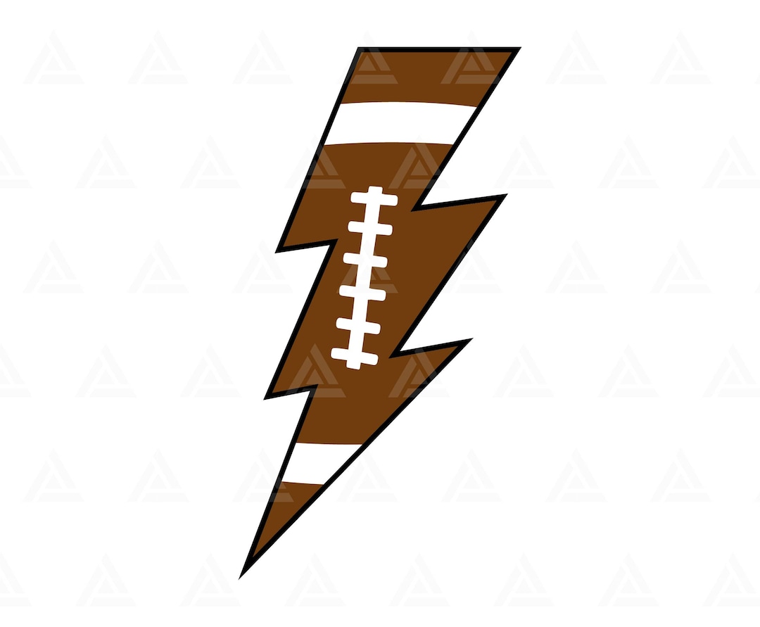 Football Lightning Bolt Svg, Rugby Thunder Svg, American Football Svg ...