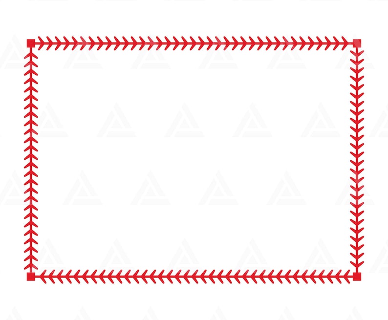 Baseball Stitch Rectangle Frame Svg, Baseball Monogram, Softball, Stitch Border, Stitch Wreath ...