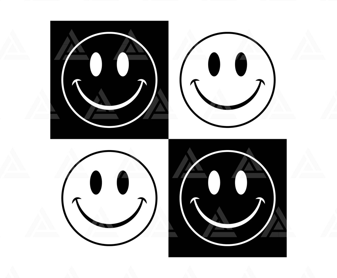 Checkekred Happy Face Svg Retro Happy Face PNG Happy Face - Etsy
