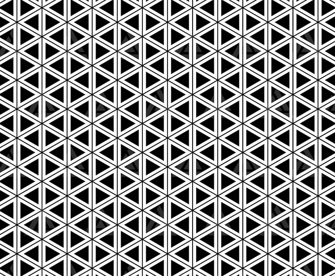 Triangles in Hexagon Pattern Svg, Seamless Block Pattern, Geometric ...