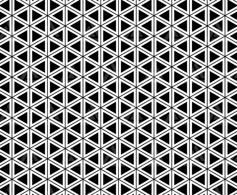 Triangles in Hexagon Pattern Svg Seamless Block Pattern | Etsy