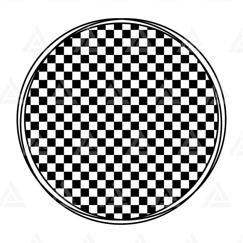 Checkered Circle Png - Etsy