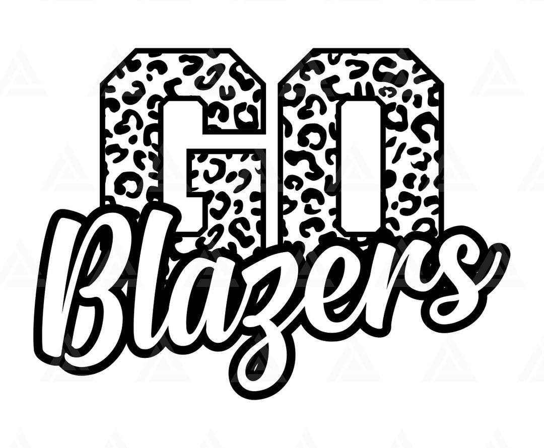 Go Blazers Leopard Svg, Go Blazers Football Svg, Run Blazers Svg, Cheer ...