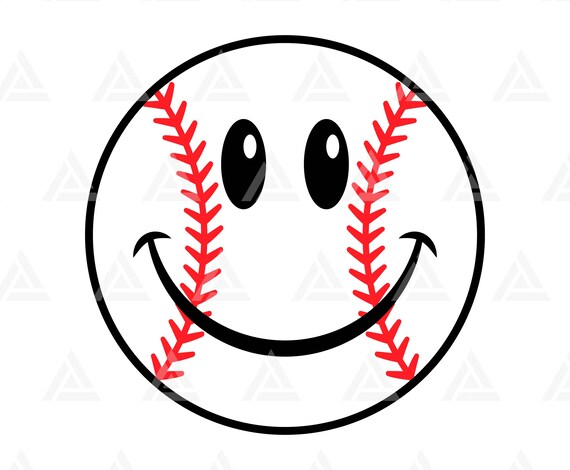 Baseball Smile Face Svg Baseball Mom Shirt Baseball Png - Etsy