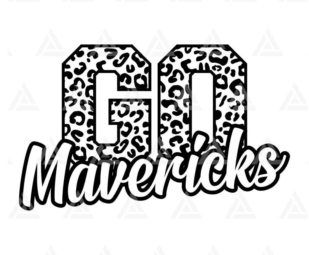 Go Mavericks Leopard Svg, Mavericks Football Svg, Run Mavericks, Cheer ...