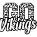 Go Vikings Leopard Svg, Go Vikings Football Svg, Run Vikings Svg, Cheer ...