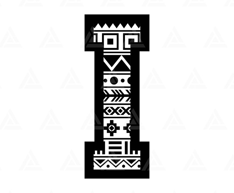 Tribal I Letter Svg Aztec I Letter Svg Tribal Aztec - Etsy Ireland