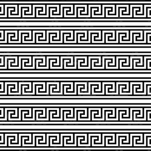 Greek Wave Pattern Svg Seamless Meander Pattern Geometric - Etsy