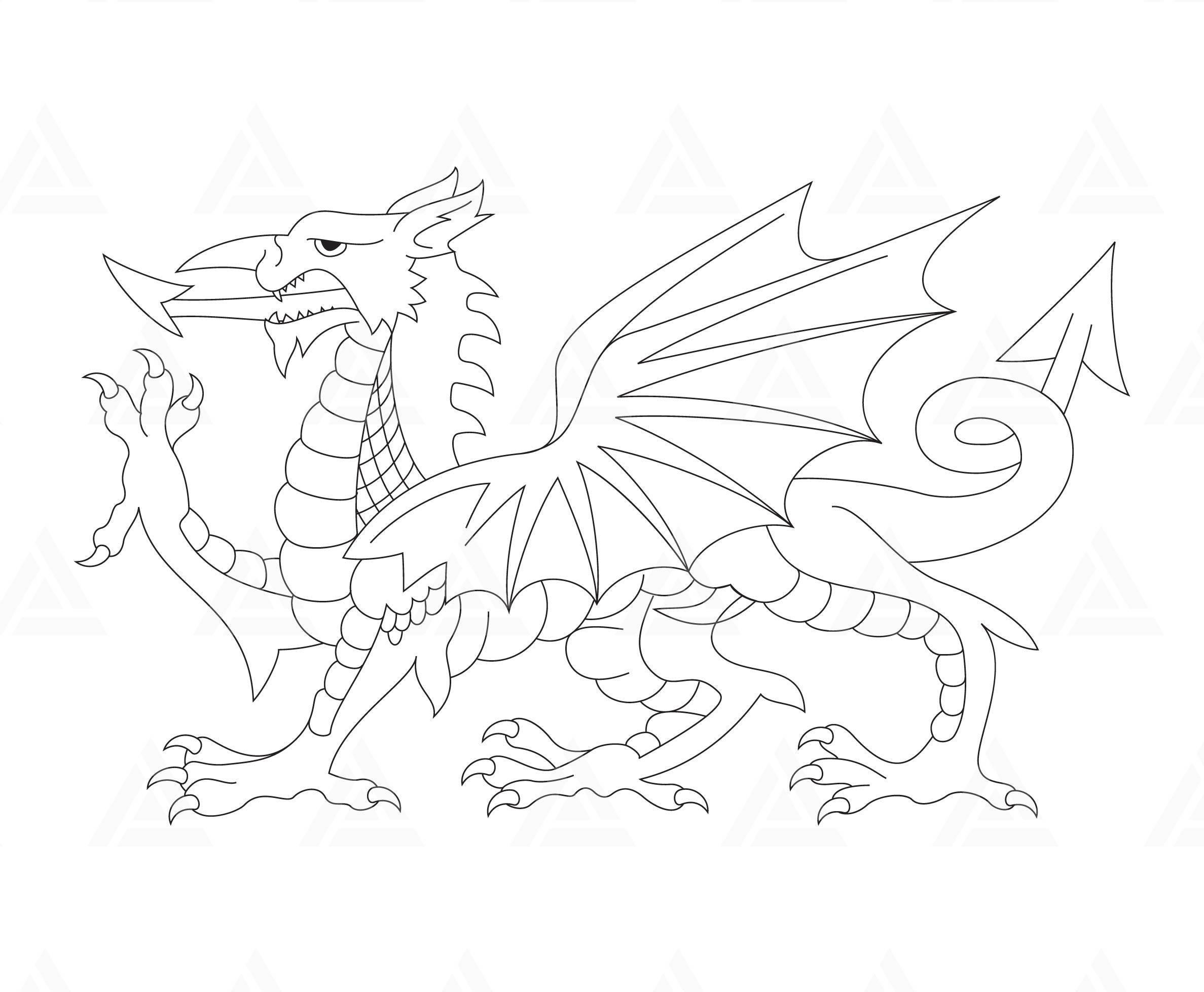 Welsh Dragon Svg, Welsh Dragon Png, Wales Flag. Cut File Cricut, Png ...