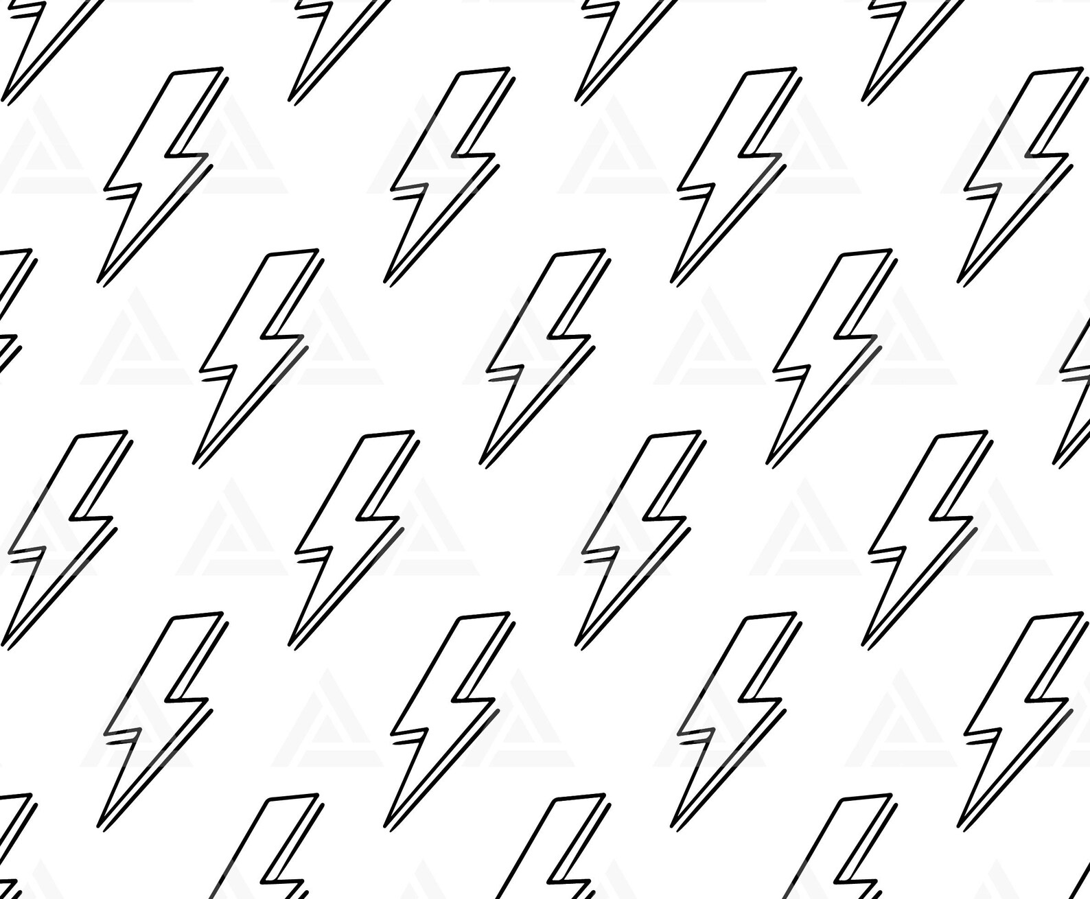 Lightning Bolt Pattern Svg Doodle Lightning Bolt Svg Thunder - Etsy