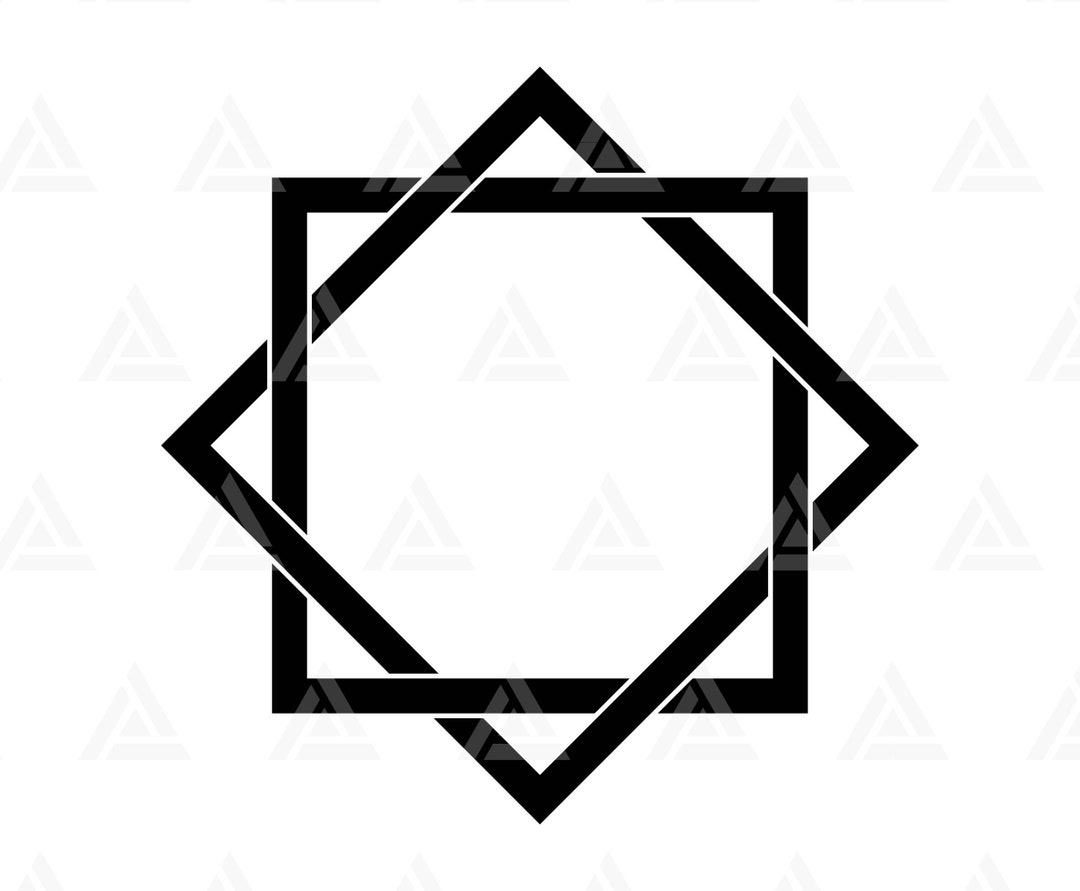 Islamic Star Frame Svg, Star Border Svg, Islamic Motif, Eid Mubarak ...