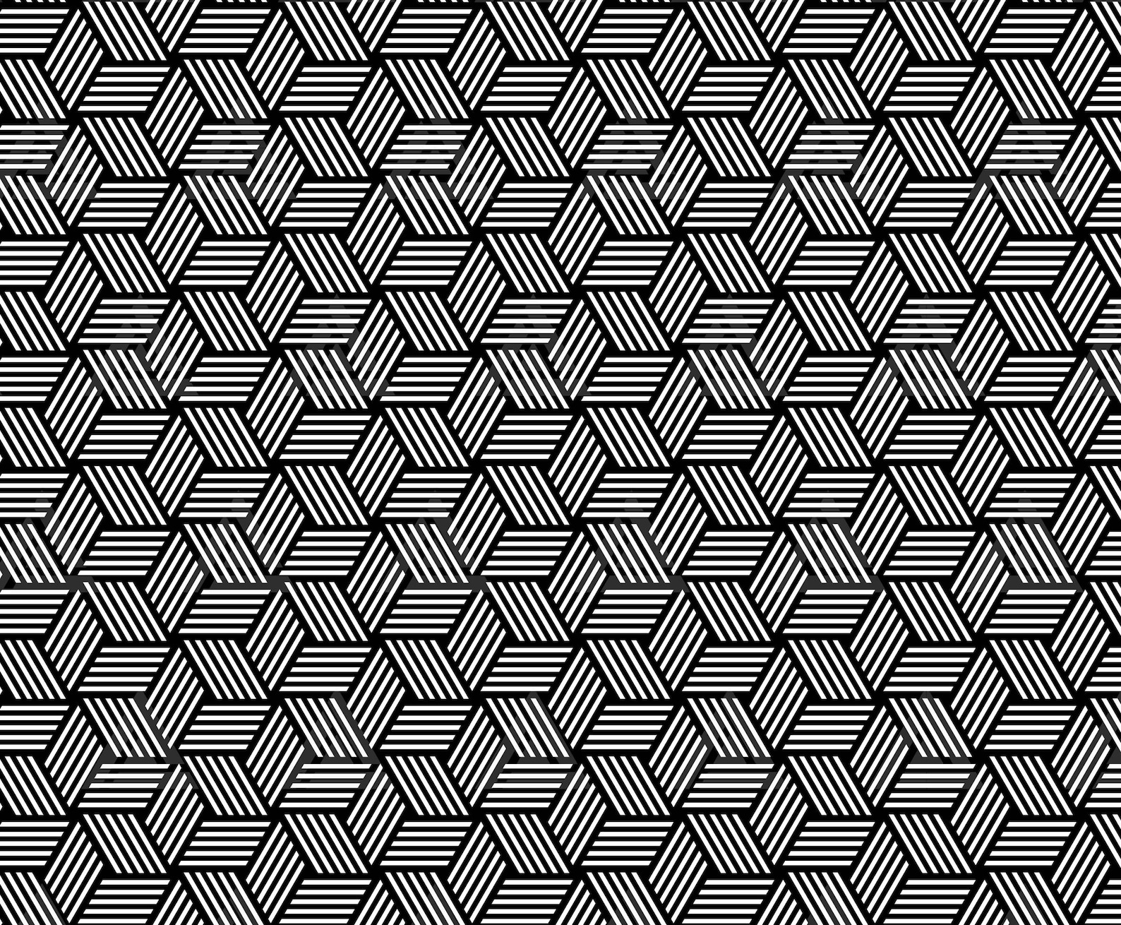 Striped 3d Cubes Pattern Svg, Seamless Block Pattern, Geometric ...