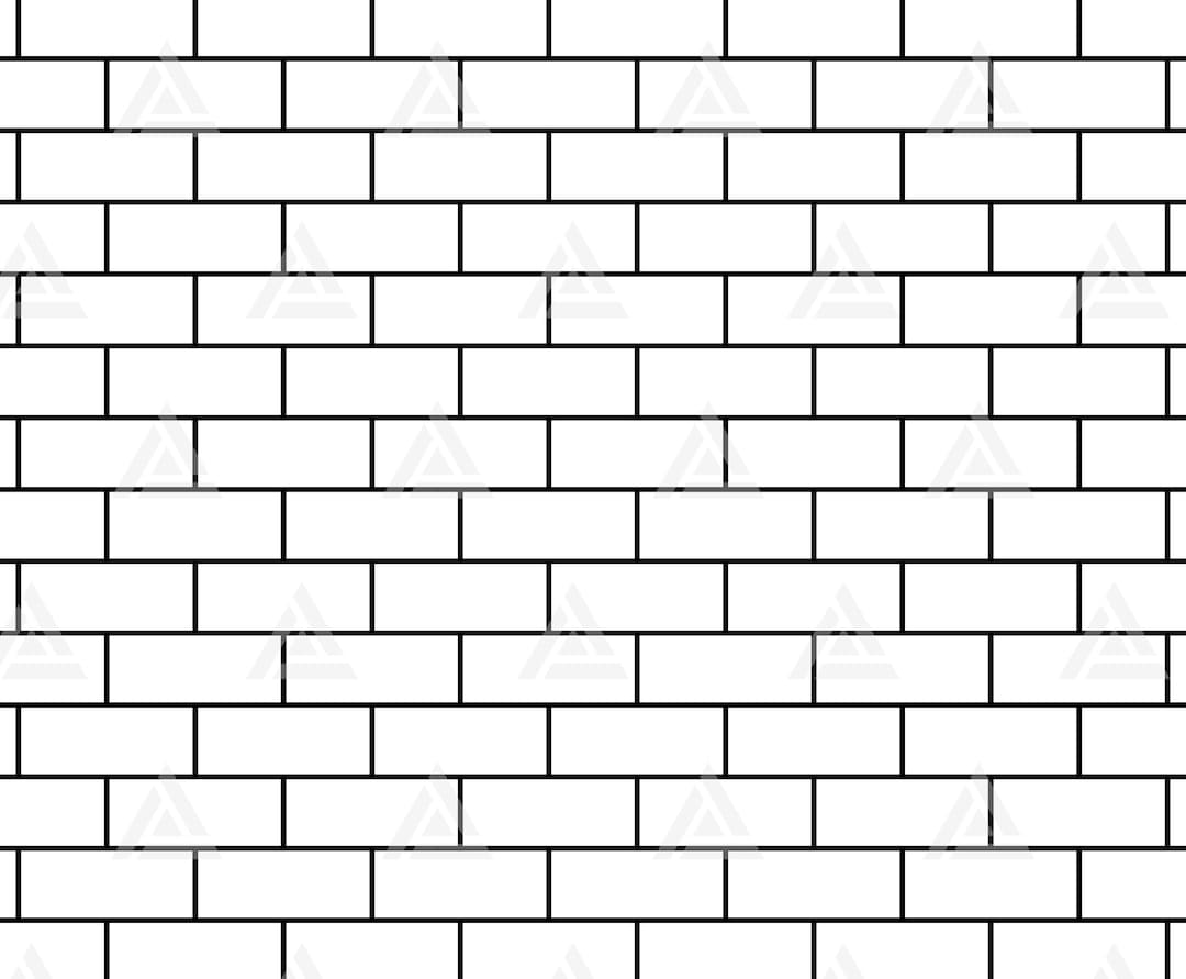 Brick Wall Pattern Svg, Seamless Running Bond Pattern, Geometric Brick ...