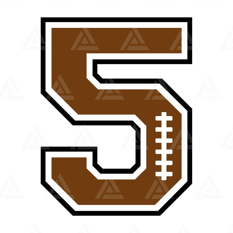 Football Number Font Png - Etsy