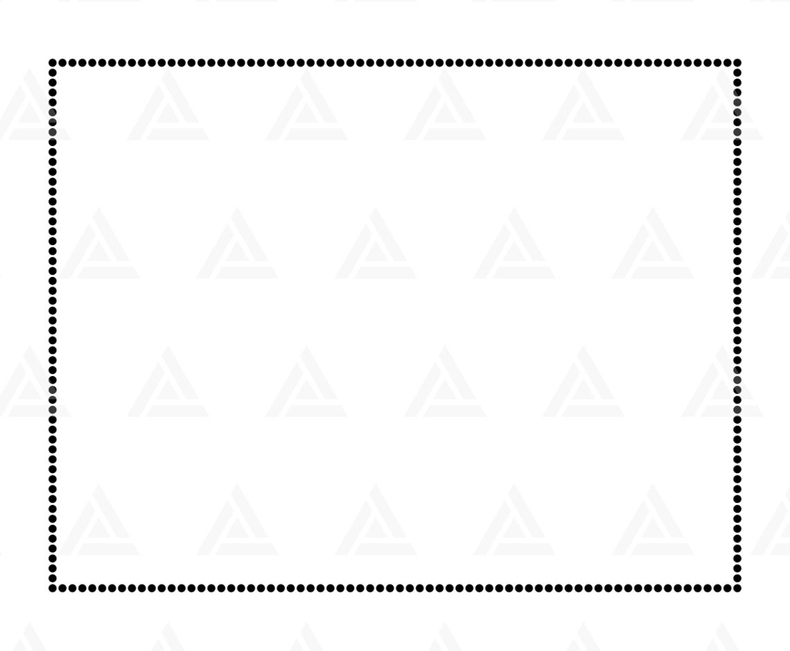 Dotted Rectangle Svg Rectangle Monogram Rectangle Border - Etsy