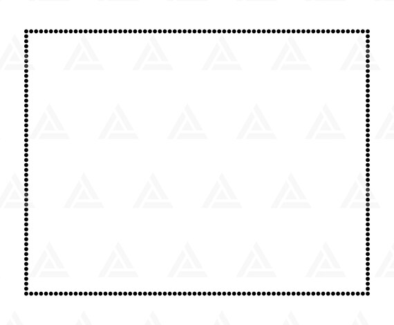 Dotted Rectangle Svg Rectangle Monogram Rectangle Border - Etsy