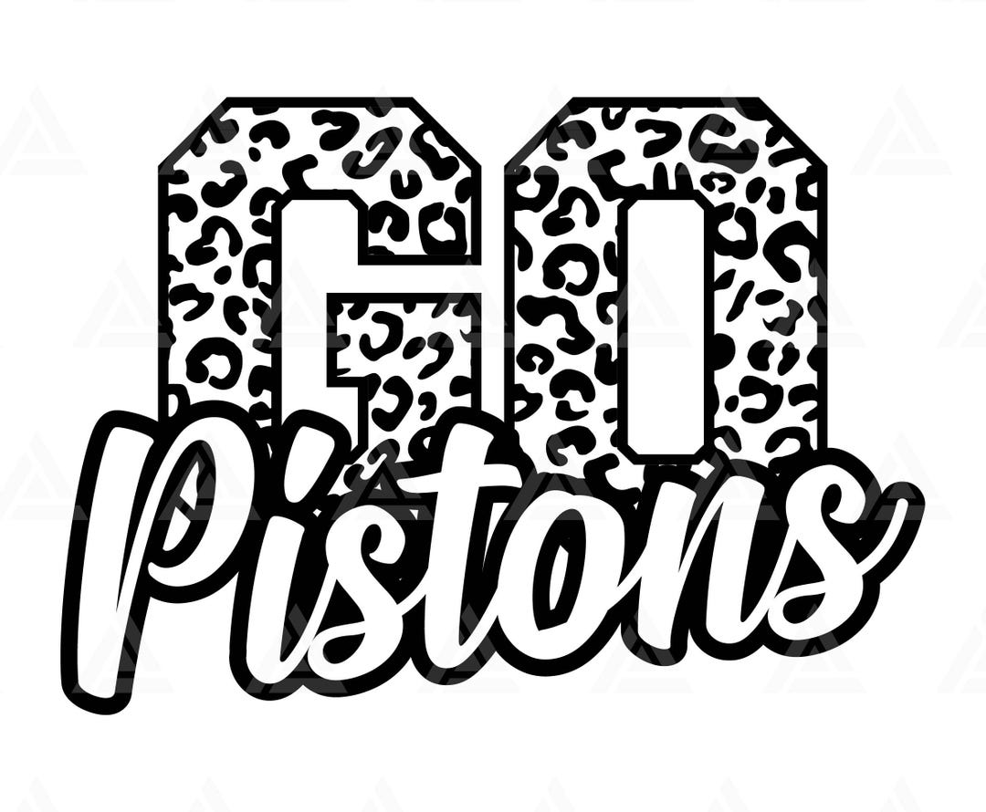 Go Pistons Leopard Svg, Go Pistons Football Svg, Run Pistons Svg, Cheer ...