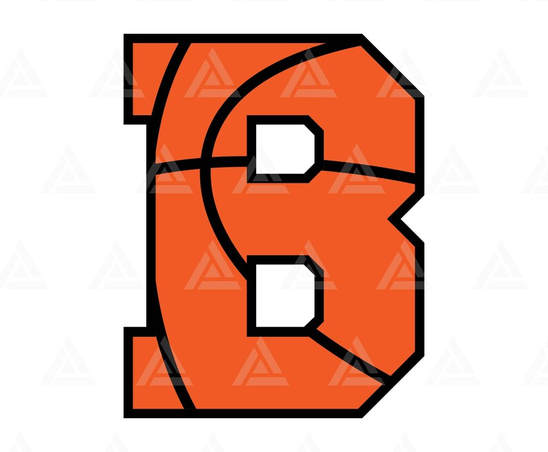Basketball B Letter Monogram Svg Game Day Svg Basketball Mom - Etsy