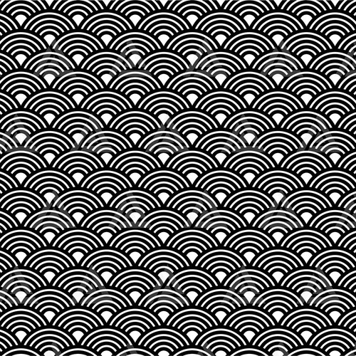 Japanese Wave Pattern Svg Scallop Pattern Geometric Circle - Etsy