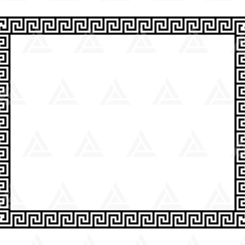Circle Greek Key Frame Svg Greek Wave Pattern Seamless - Etsy