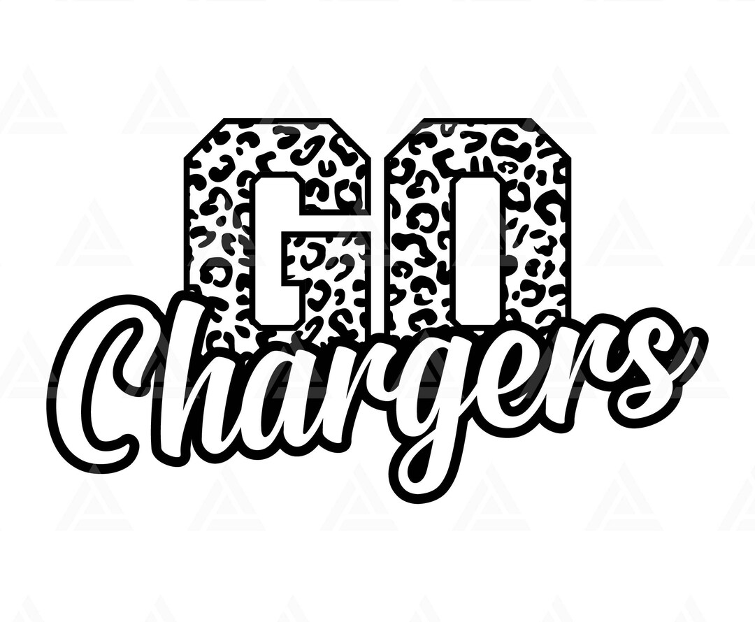 Go Chargers Leopard Svg, Go Chargers Football Svg, Run Chargers Svg ...