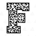 Leopard F Letter Monogram Svg, Cheetah F Letter Svg, Leopard College ...