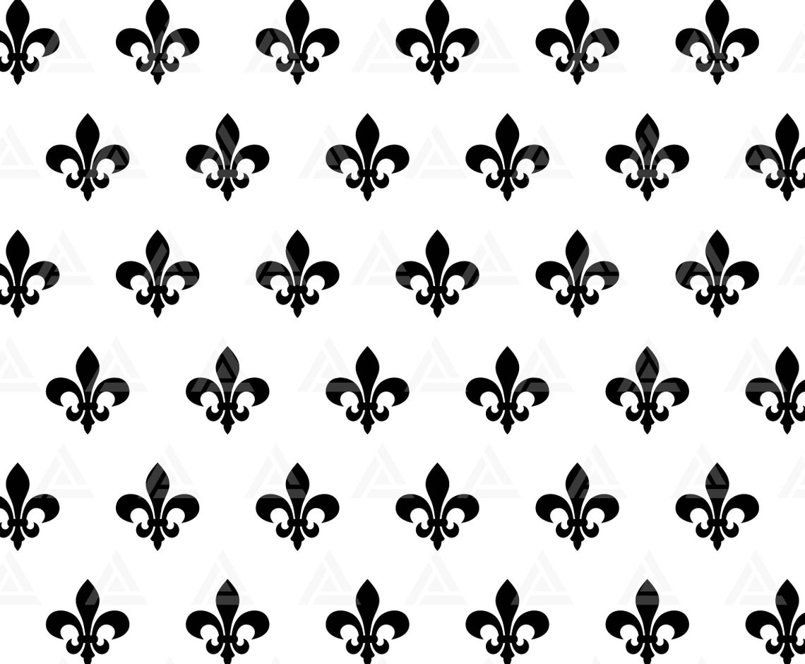 Fleur De Lis Pattern Svg, Floral Pattern, New Orleans Svg, Skinny ...