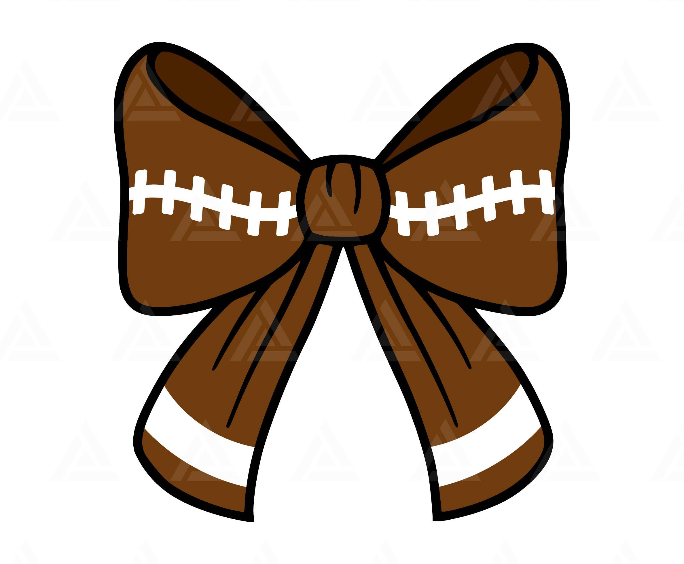 Football Ribbon Bow Svg, Football Coquette Svg, Football Hair Ribbon ...