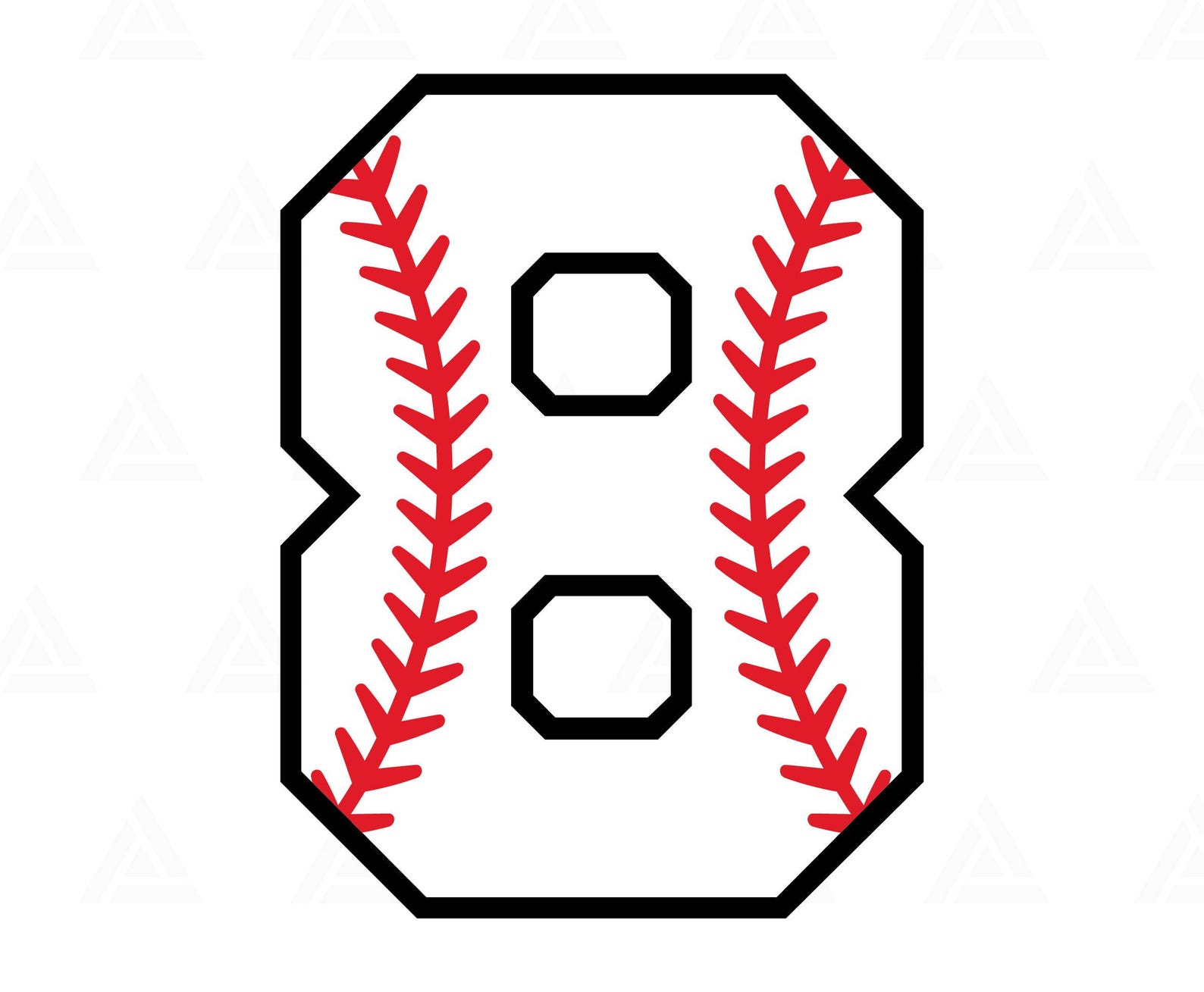 Baseball Number Eight Svg, Eighth Birthday Svg, Baseball Eight Png ...