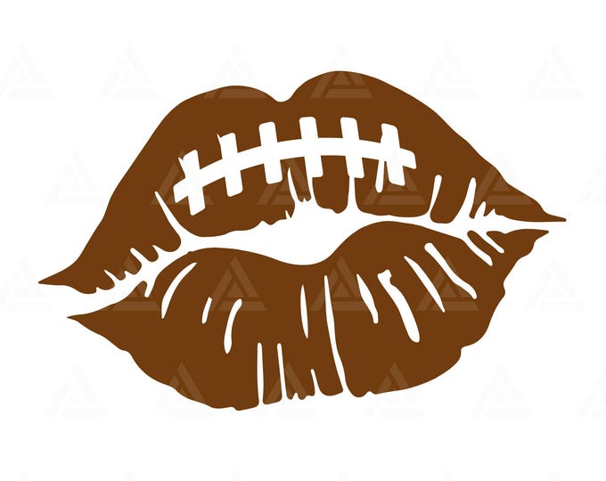 Football Lips Svg, Football Love Lips Svg, Football Kiss Svg, Football ...