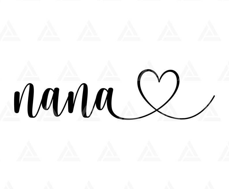 Nana Svg Granny Svg Heart Svg Grandma Svg Gramma - Etsy