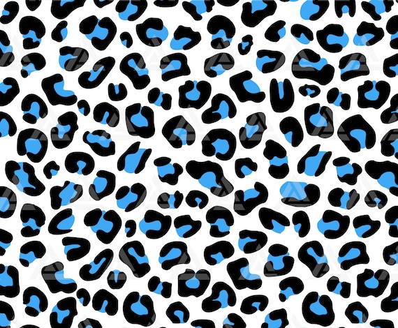 Light Blue Cheetah Print